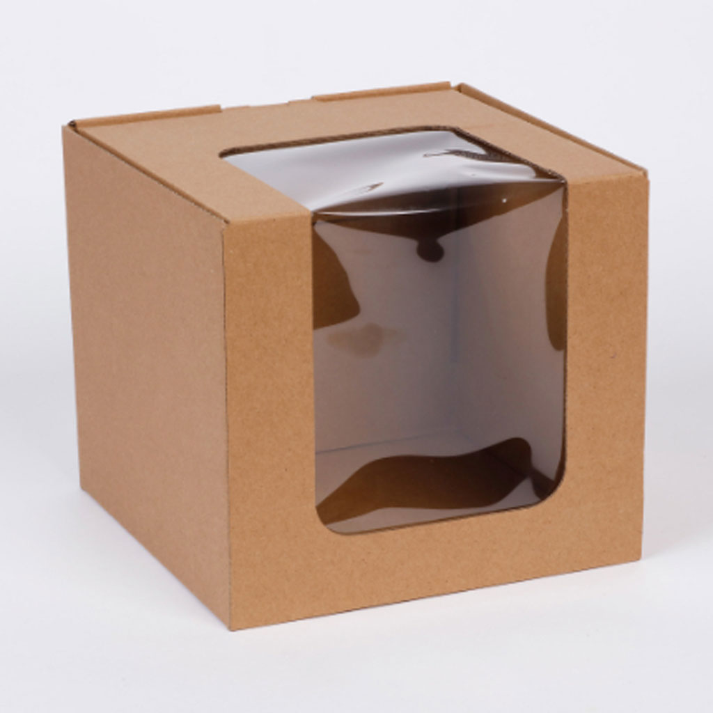 Eco Kraft Corrugated Window Cake Box 6x6x6 Inch (Each) – Lloyd Holt ...